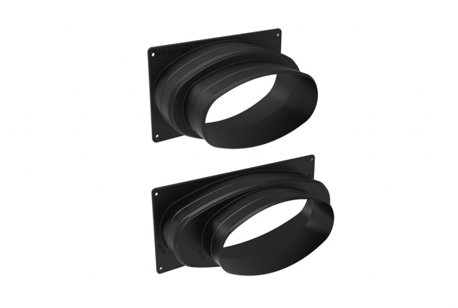 KLIMA | Piquage PVC oval sur platine fixation à plat